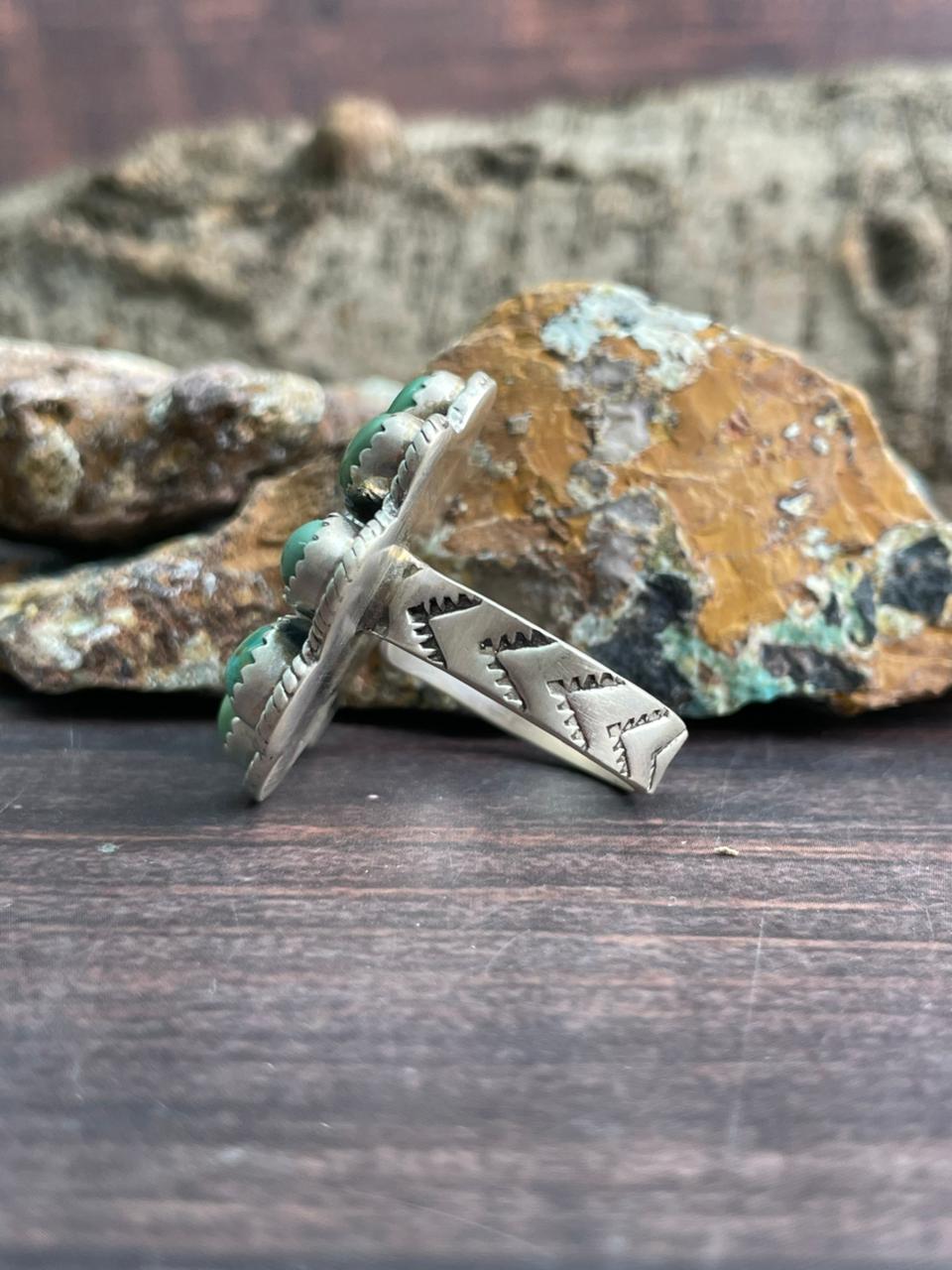 Handmade Sterling Silver Kingman with Wildhorse Magnesite Adjustable R