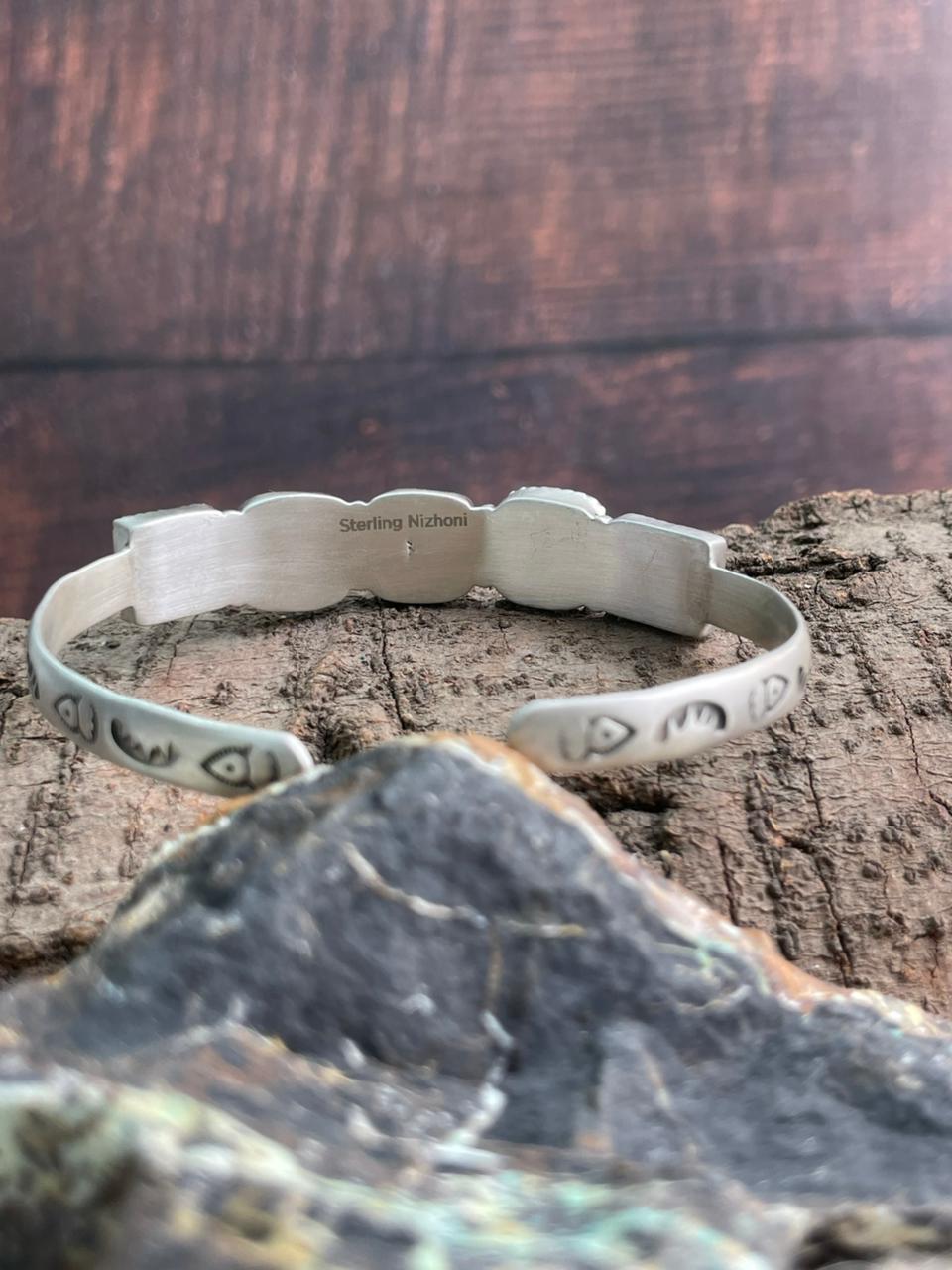 Handmade Sterling Silver Cotton Candy Cuff Bracelet "Signed Nizhoni"