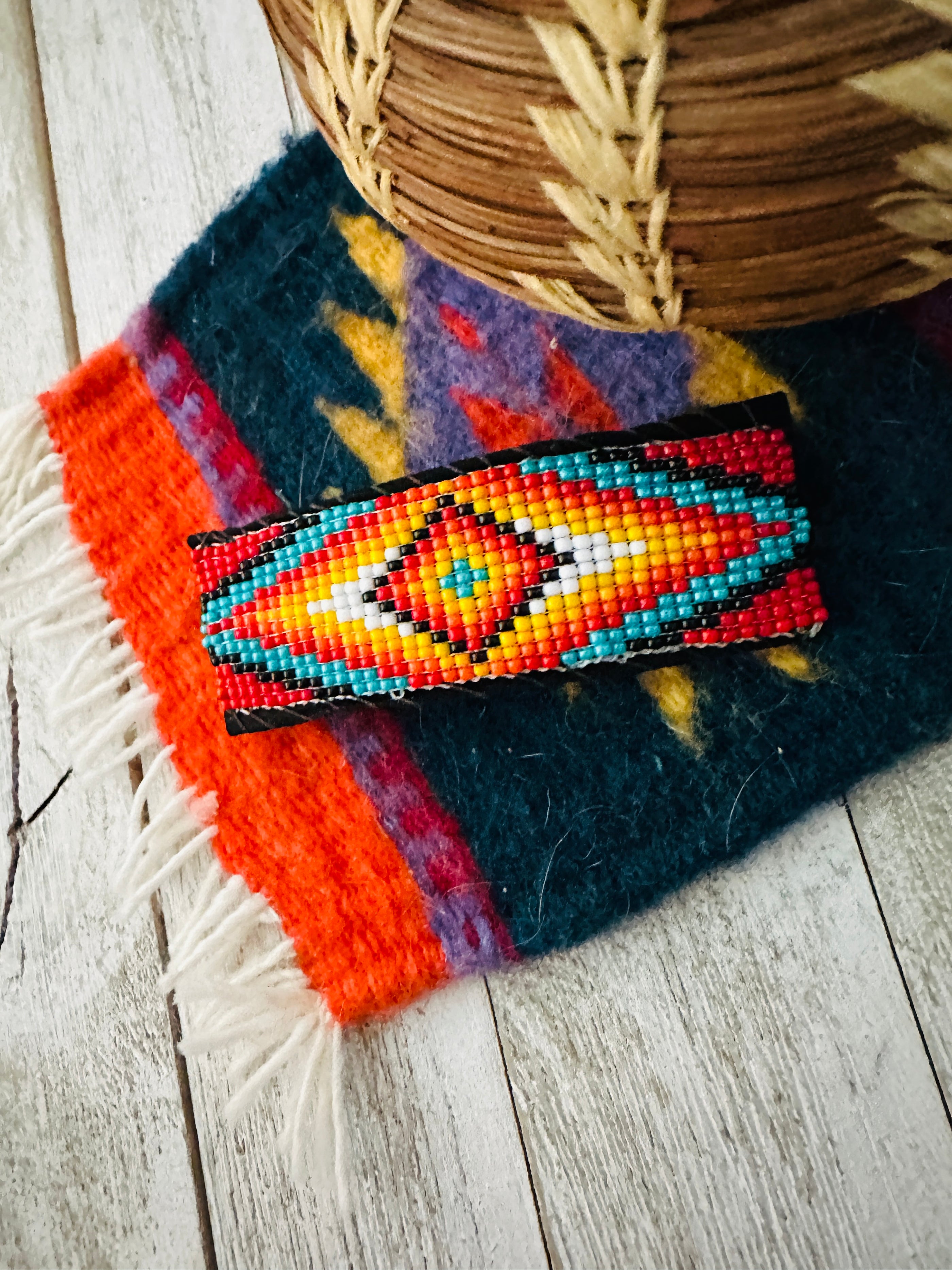 Handcrafted Handmade Beaded Barrette