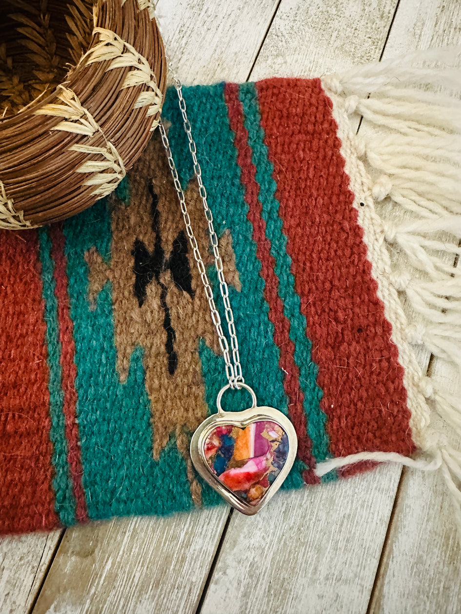 Handcrafted Old Pawn Sterling Silver & Coral Cuff Bracelet