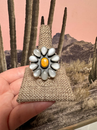 Daniel Coriz Mother Of Pearl Beaded Inlay Necklace – Nizhoni Traders LLC