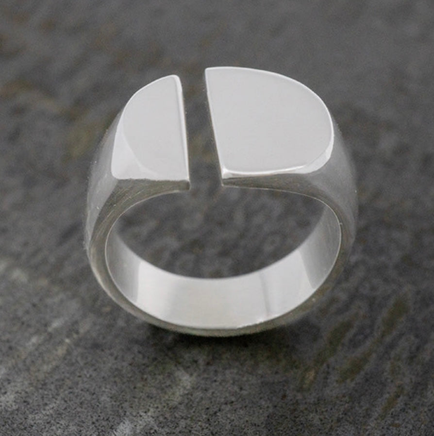 Signet Ring w/ Slash