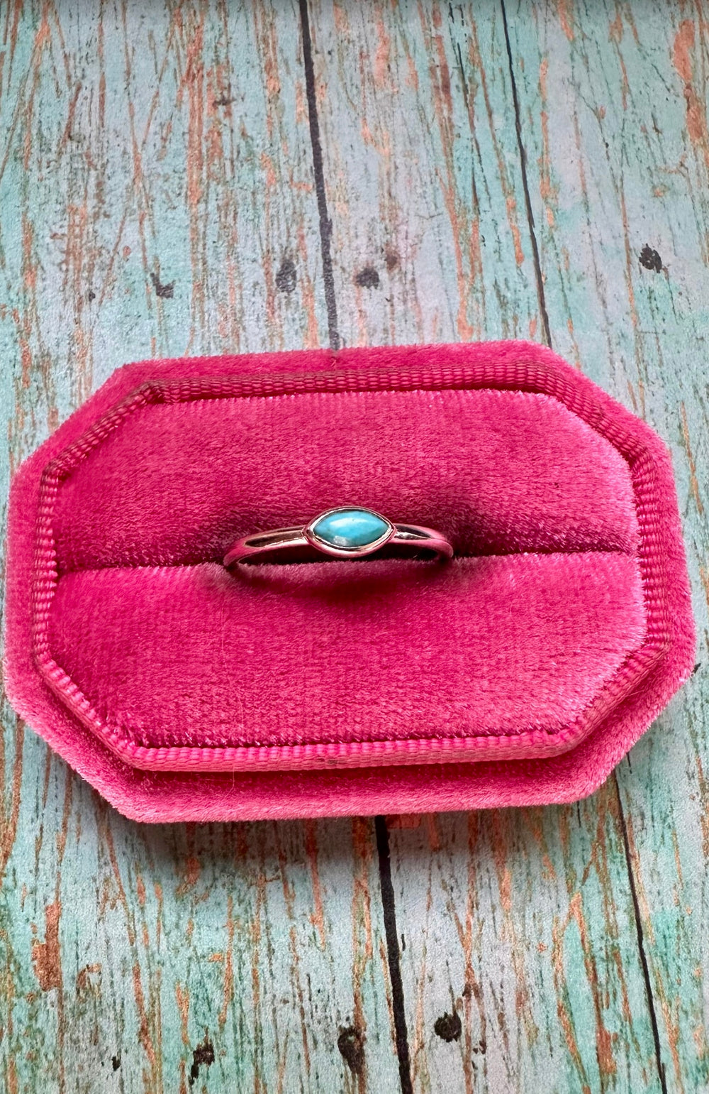 Handmade Sterling Silver & Turquoise Single Oval Stone Ring