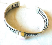 Handcrafted Queen Pink Conch Shell & Sterling Silver Cuff Bracelet
