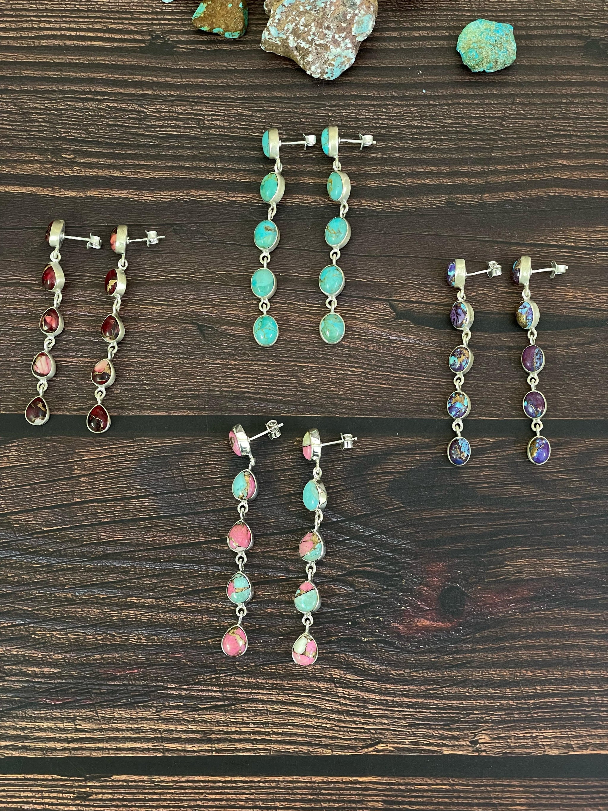 Handmade Sterling Silver Purple Mojave, Mojave, Rose Dahlia and Cotton