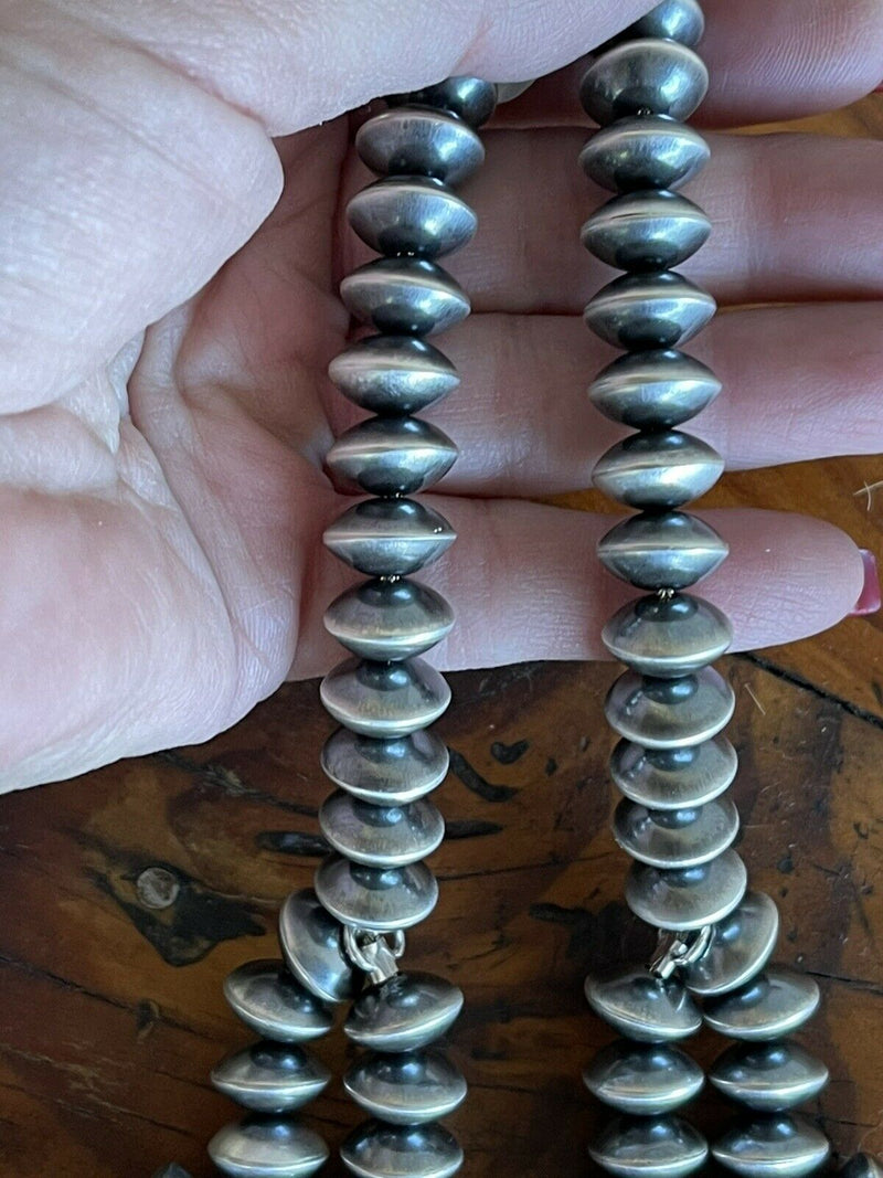 Beautiful Navajo Sterling Silver Squash Naja Blossom Necklace Ruby Hal